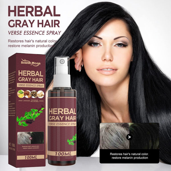 100ml Anti White Hair Spray Herbal Reduce Gray Hair, Repair Hair Scalp ...